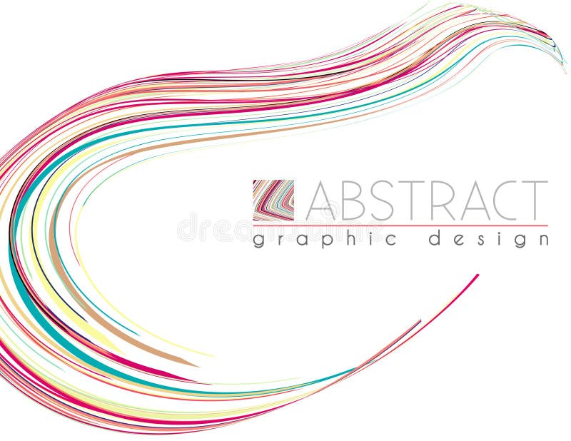 Smooth Shape. Template with Particolored Thin Stripes. Vector Stock ...