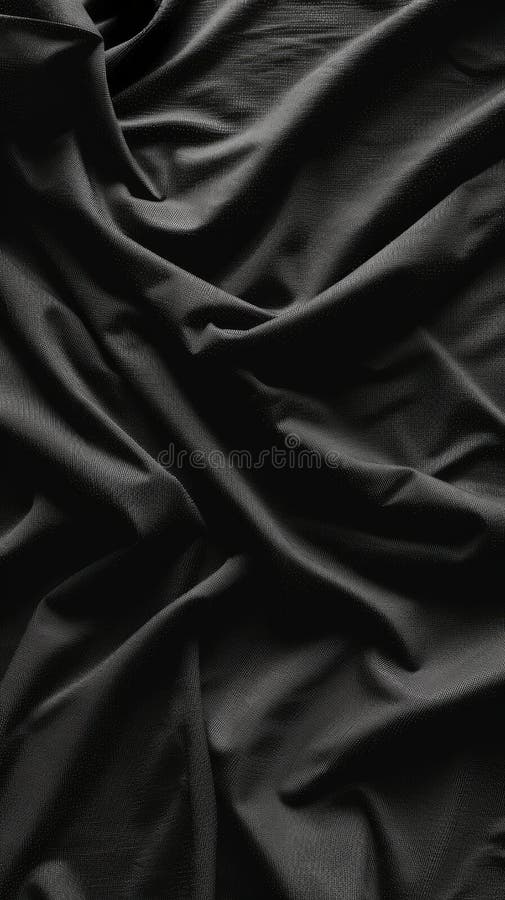 Smooth, Shiny Black Textile with a Glossy, Reflective Surface ...