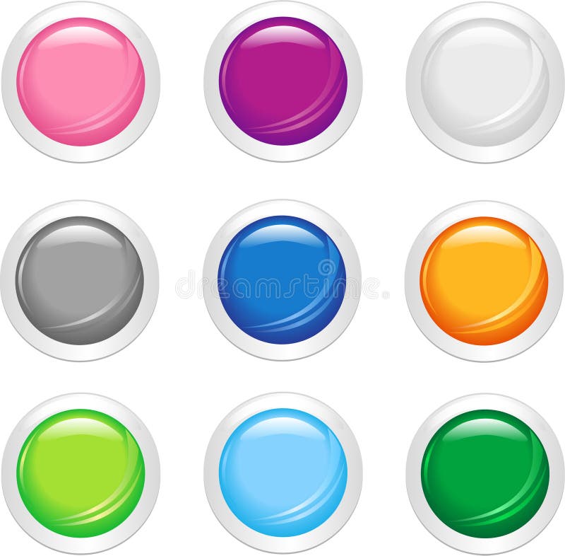 Smooth Shiny Buttons stock vector. Illustration of smooth - 9993028