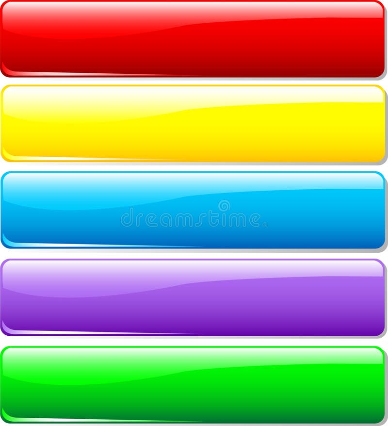 Smooth Shiny Buttons stock vector. Illustration of empty - 14912465