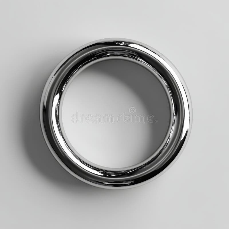 A Smooth, Shiny Circular Object Resembling a Silver Circle Stock Image ...