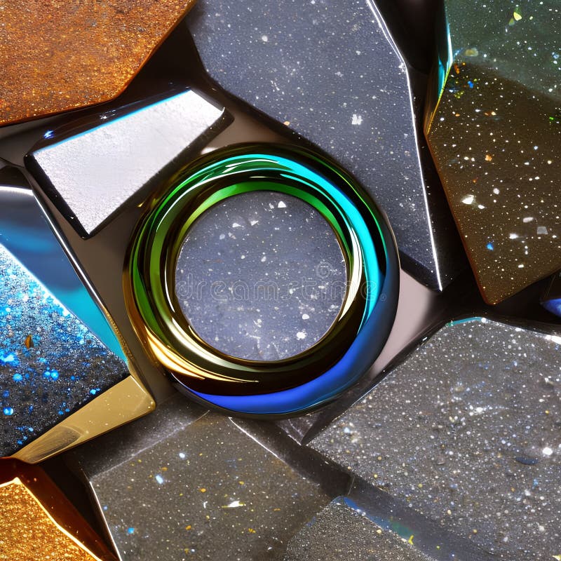 A Smooth and Shiny Interpretation of a Gemstone, with Reflective ...