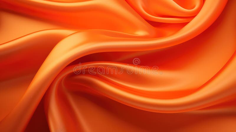 Smooth silk fabric orange stock illustration. Illustration of vivid ...