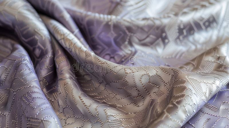 A Smooth Silky Fabric with a Raised Repeating Diamond Pattern in Shades ...
