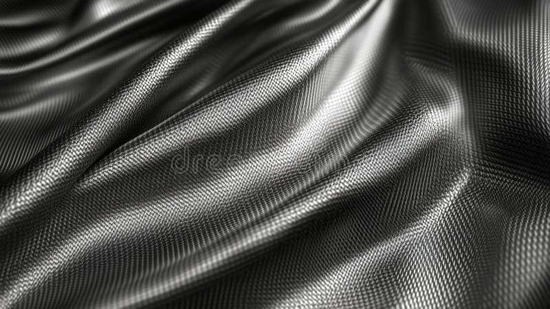 Smooth Silver Fabric with Textured Wavy Patterns Shimmering Elegantly ...