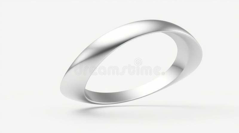 Minimalist Silver Curve in a Clean White Space Stock Illustration ...