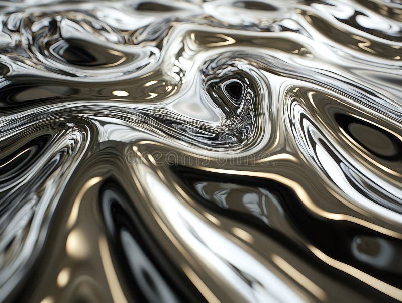 Smooth Silver Metallic Texture, Liquid Metal, Mercury or Gallium, with ...