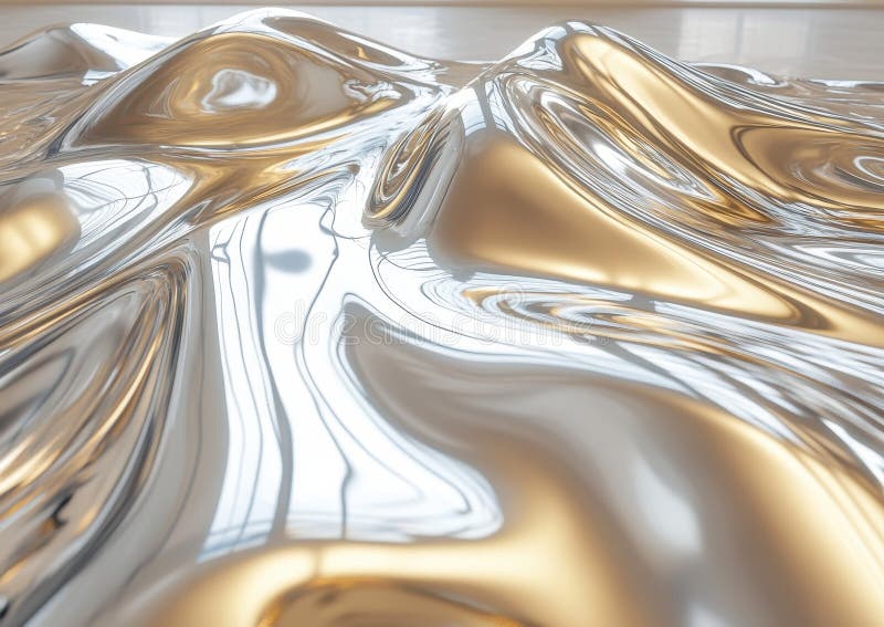 Smooth Silver Metallic Texture, Liquid Metal, Mercury or Gallium, with ...