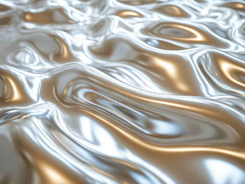 Smooth Silver Metallic Texture, Liquid Metal, Mercury or Gallium, with ...