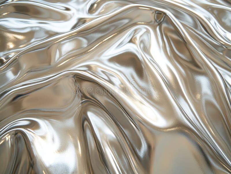 Smooth Silver Metallic Texture, Liquid Metal, Mercury or Gallium, with ...