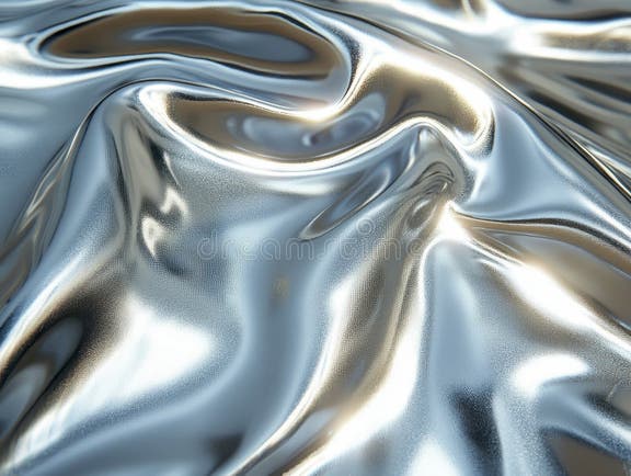 Smooth Silver Metallic Texture, Liquid Metal, Mercury or Gallium, with ...
