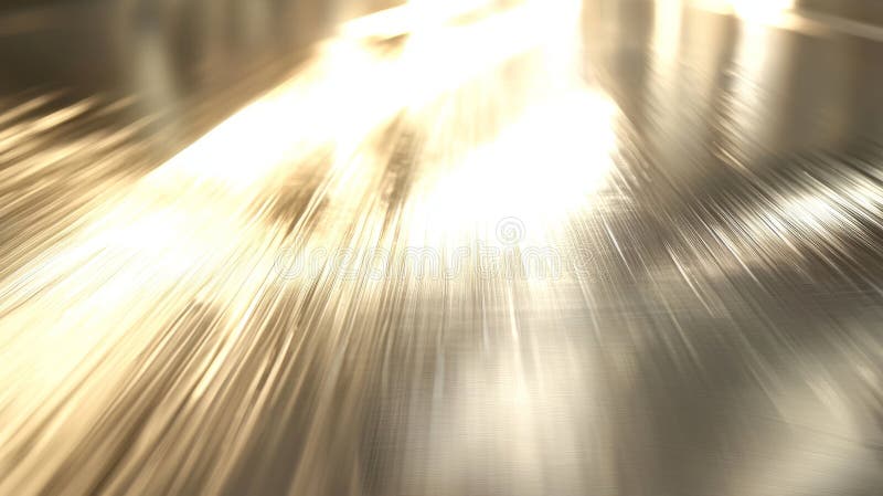 A Smooth Silver Stainless Steel Sheet Reflects Abstract Light, Creating ...