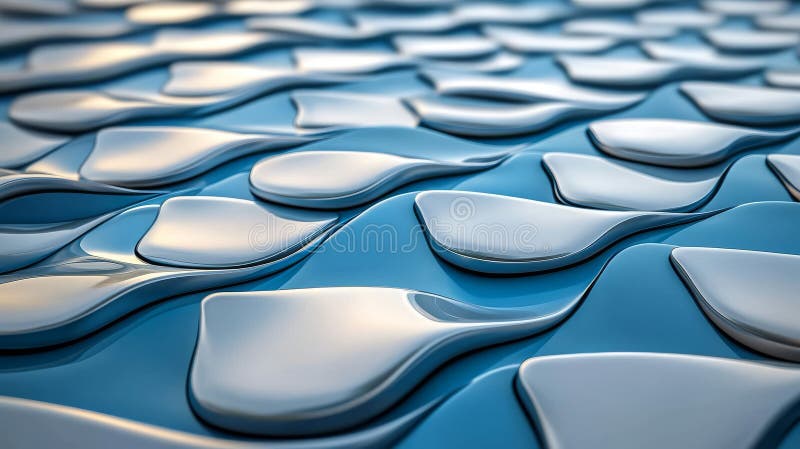 A Smooth Silver Wave Texture Highlighted by Soft Light and Shadow ...