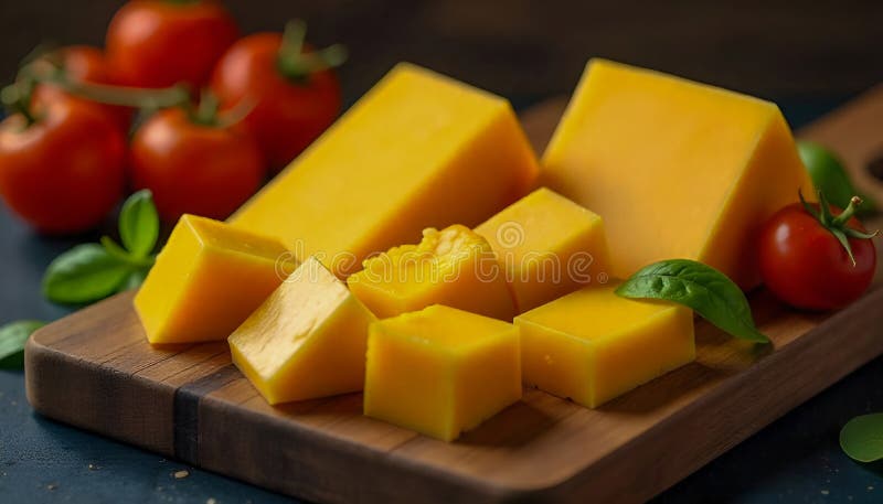 Smooth Slices or Cubes with Even Color. Generated Using AI. Stock Image ...