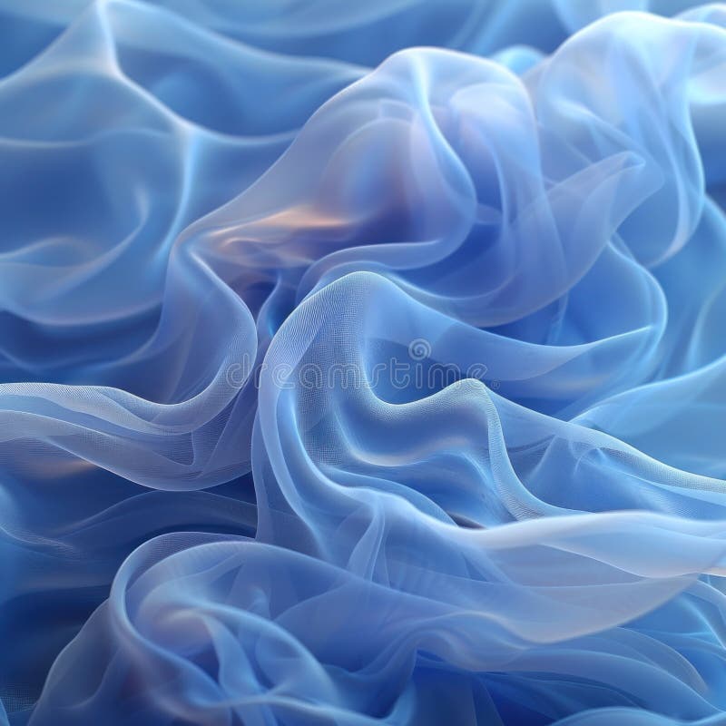 Smooth Smoke Waves of Digital Art Above the Clouds the Concept of a ...