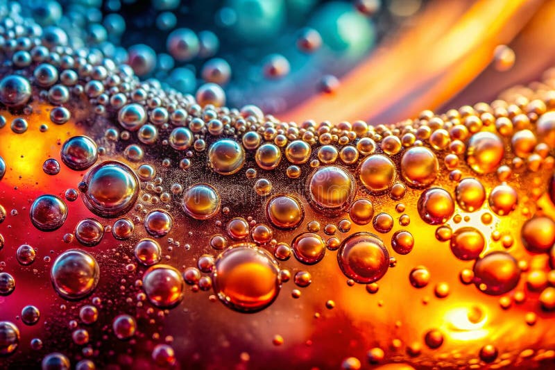 Smooth Soft Drink Texture a CloseUp Exploration of Abstract Patterns ...