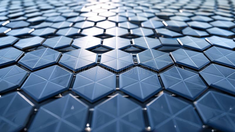 The Smooth Solar Panels Display a Uniform Texture of Interlocking ...