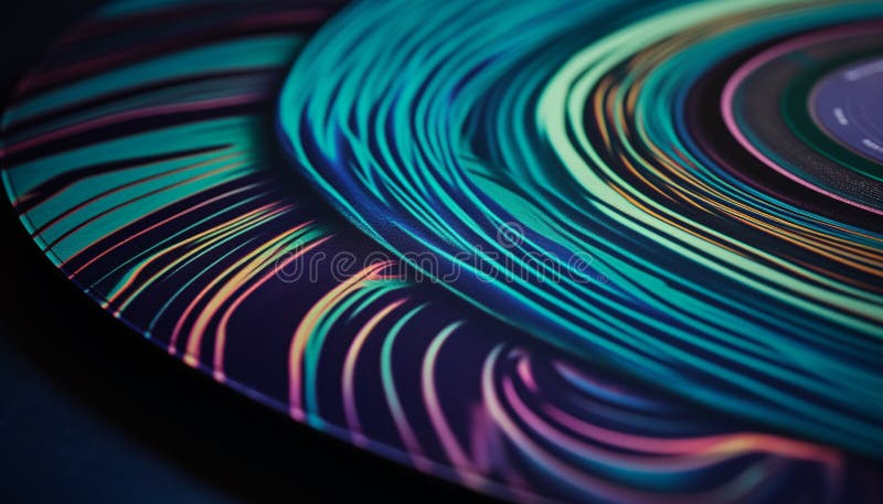 Smooth Spinning Disk with Vibrant Colors and Patterns Generated by AI ...