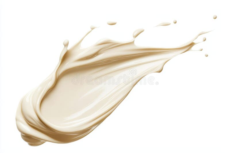 A Smooth Splash of Beige Paint, Illustrating Fluidity and Texture Stock ...