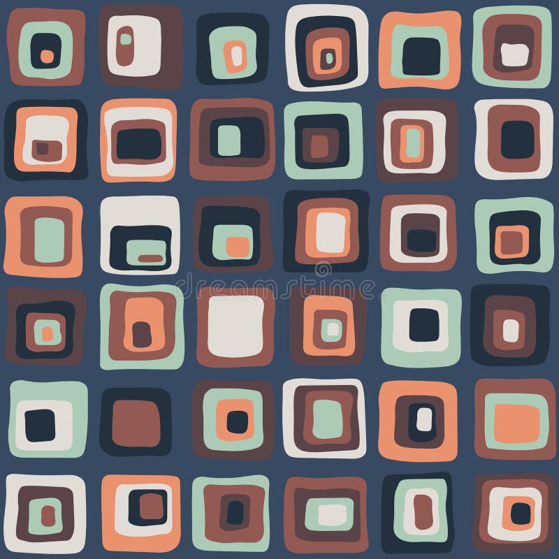 Smooth Square Boxes Vector Seamless Pattern, Net Style. for Background ...