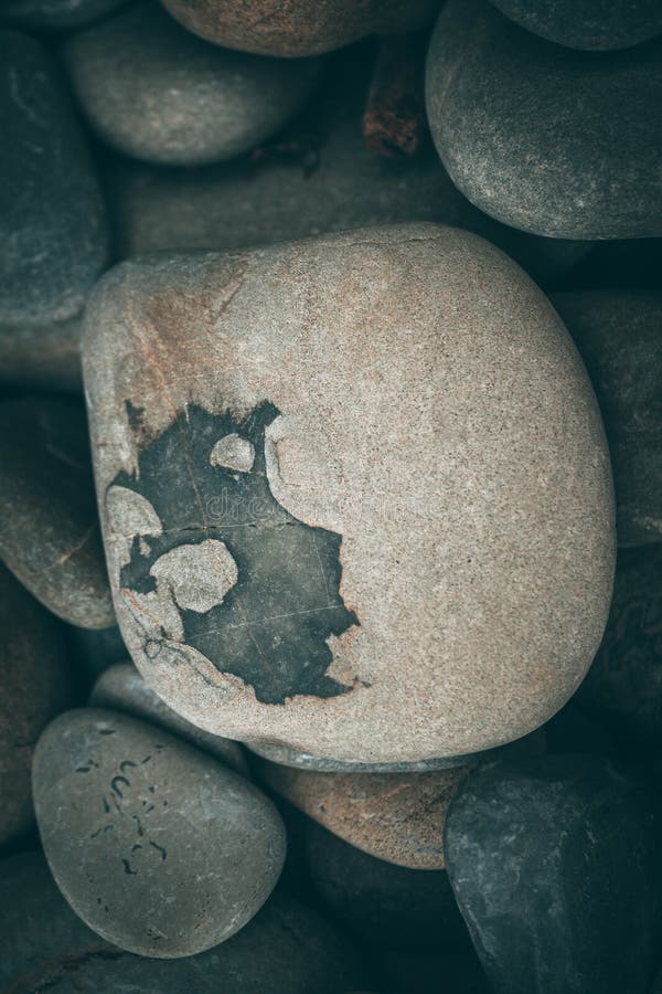 Abstract Smooth Round Stones on the Sea Stock Photo - Image of round ...