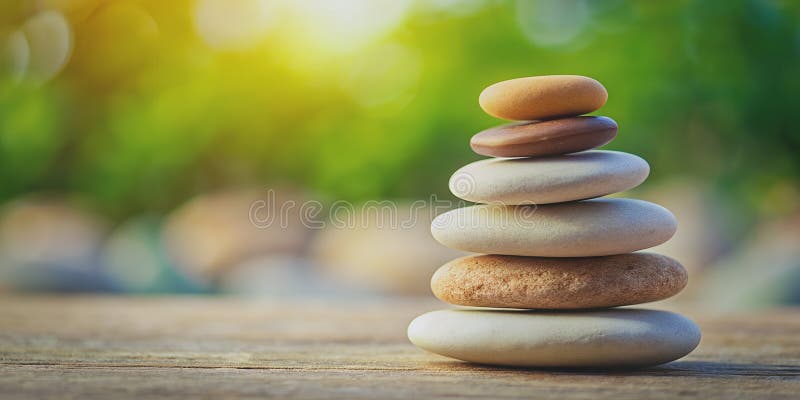 Smooth Stones Stacked in Many Layers Concept for Balance Harmony and ...