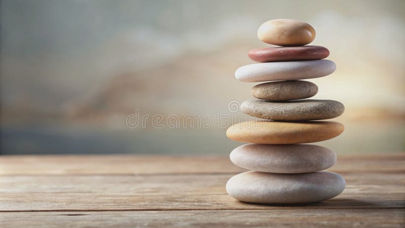 Smooth Stones Stacked in Many Layers Concept for Balance Harmony and ...