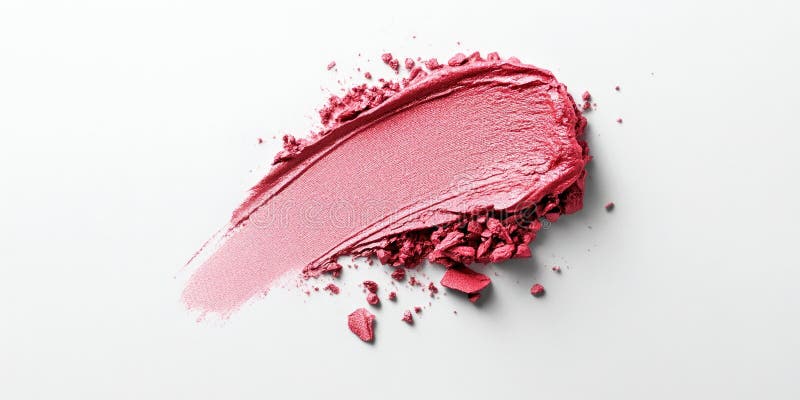 A Smooth Stroke of Soft Pink Paint Rests on a White Background. the ...