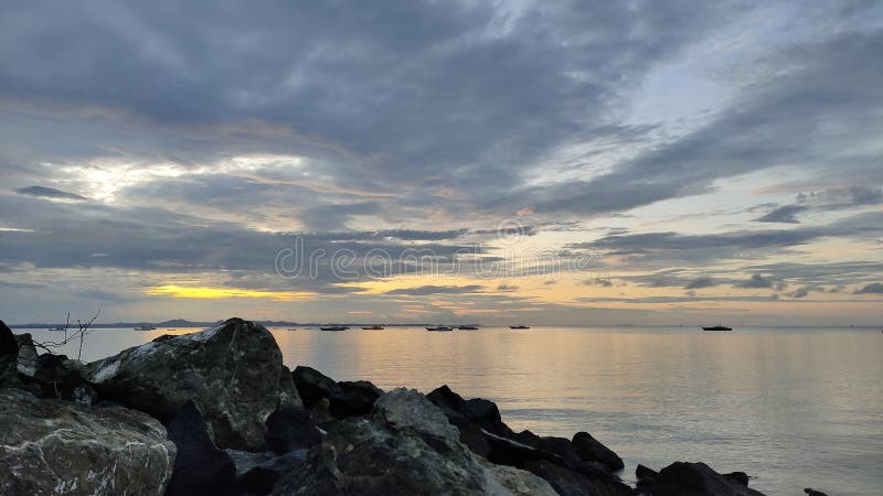 Smooth Sunset : Batulicin Beach Stock Image - Image of batulicin ...