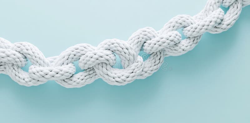 A Smooth Surface Featuring a Decorative White Fabric Chain with ...