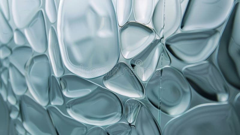 Smooth Surface of Glass Etched with a Series of Abstract Shapes ...