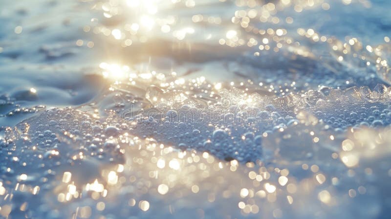 The Smooth Surface of the Ice Gleams with a Polished Sheen Reflecting ...