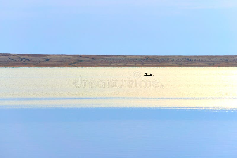 Beautiful Landscape with the Lake. Smooth Lake Surface after the Sunset ...