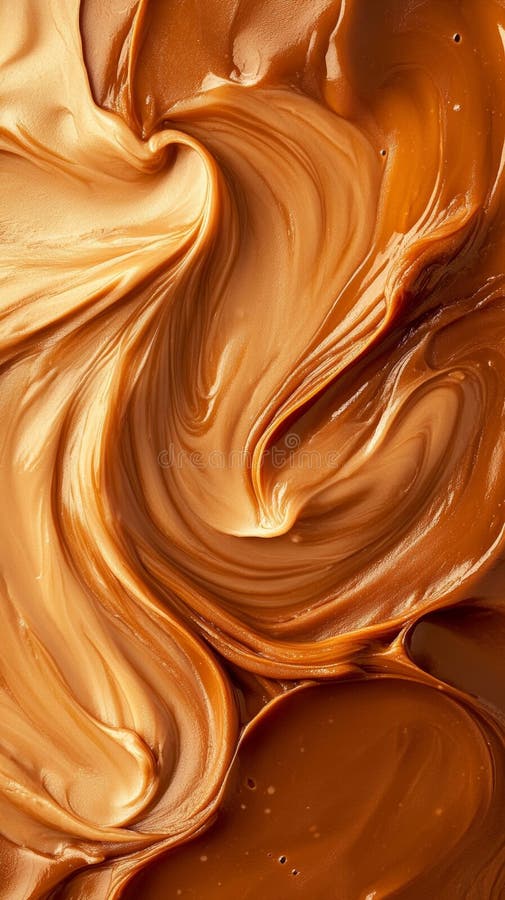 Smooth Swirl of Caramel Texture Stock Image - Image of color, brown ...