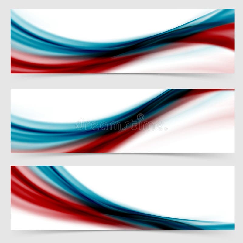 Blue Glow Swoosh Line Header Footer Set Stock Vector - Illustration of ...