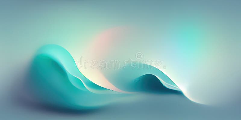 Smooth Texture with a Blurring Effect, Soft Cyan Wavy Liquid Flow Stock ...