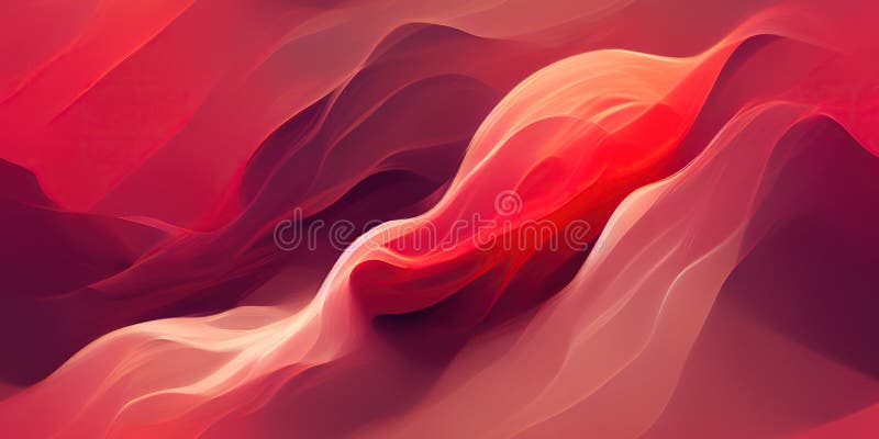 Smooth Texture with a Blurring Effect, Soft Red Wavy Liquid Flow Stock ...