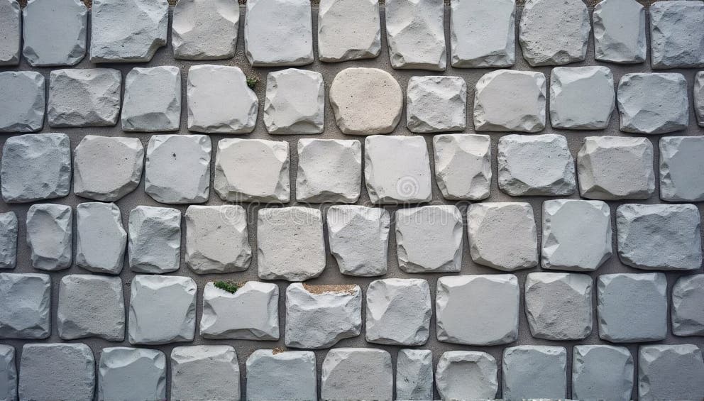 Smooth Texture of a Gray Cobblestone Wall or Road Backdrop. a Path or ...