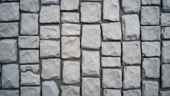 Smooth Texture of a Gray Cobblestone Wall or Road Backdrop. a Path or ...