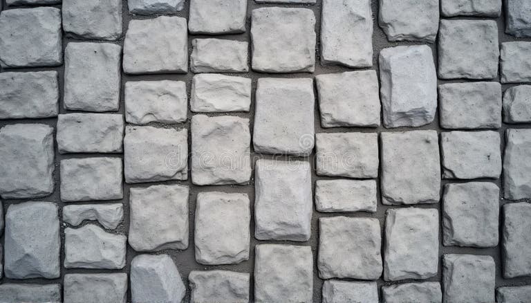 Smooth Texture of a Gray Cobblestone Wall or Road Backdrop. a Path or ...