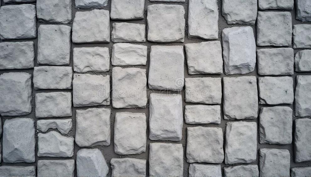 Smooth Texture of a Gray Cobblestone Wall or Road Backdrop. a Path or ...