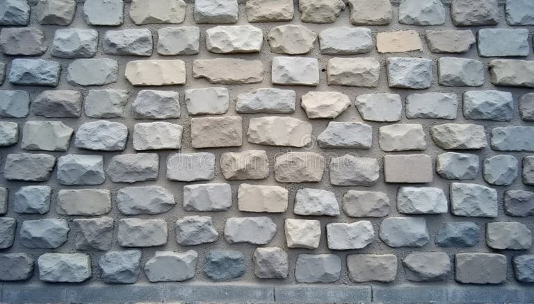 Smooth Texture of a Gray Cobblestone Wall or Road Backdrop. a Path or ...