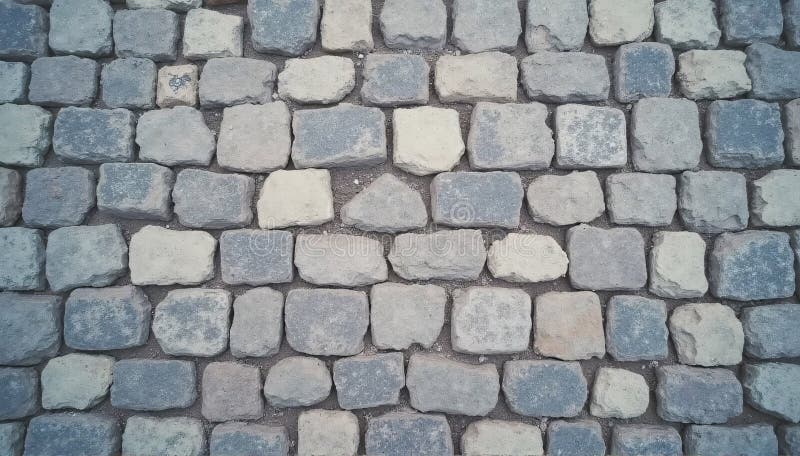 Smooth Texture of a Gray Cobblestone Wall or Road Backdrop. a Path or ...