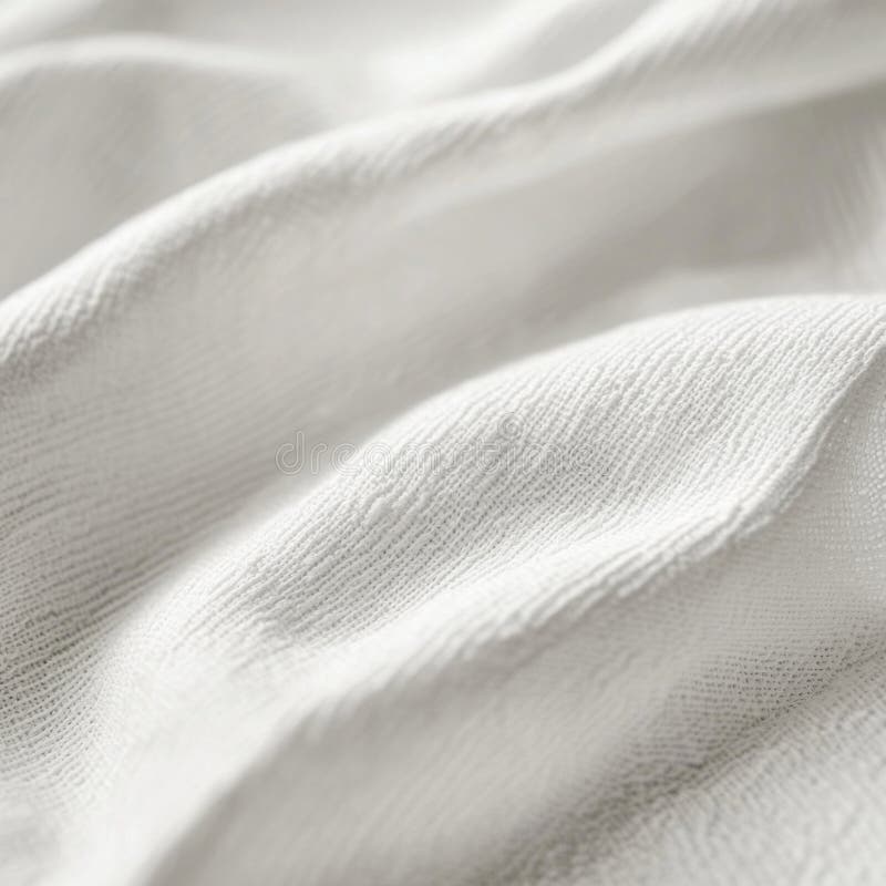 Smooth Textured White Fabric with Gentle Waves and Soft Light Play ...