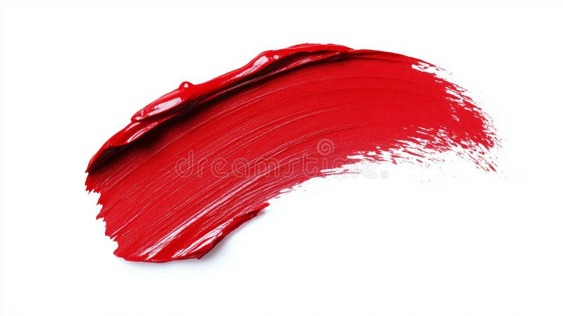 A Bold Stroke of Vibrant Red Paint on a Clean White Surface Showcasing ...