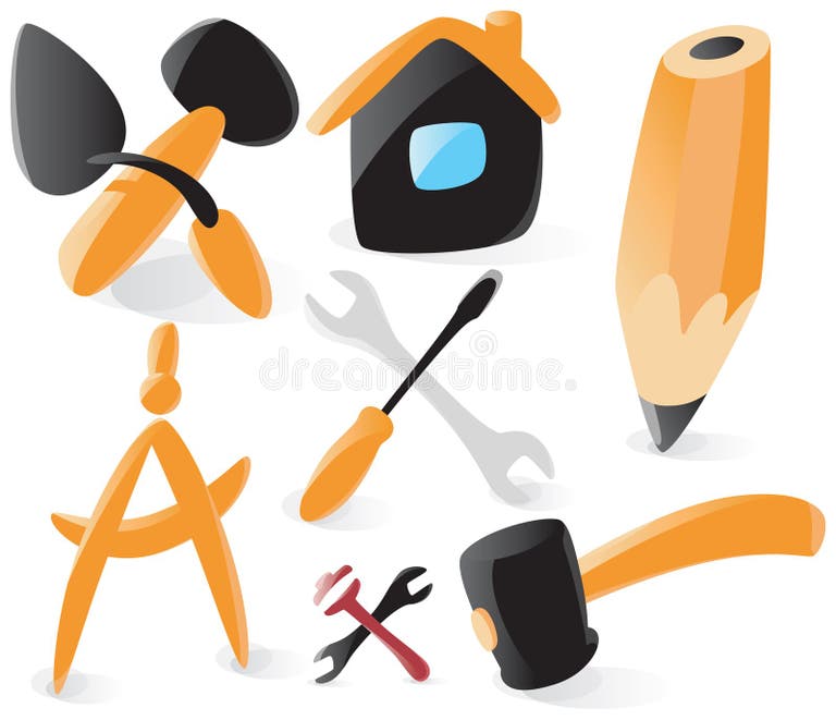 Smooth tools icons stock vector. Illustration of trowel - 10208260
