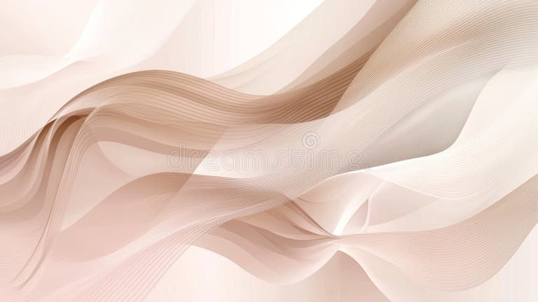 Smooth, Translucent Beige Waves Intertwine and Flow Gracefully ...