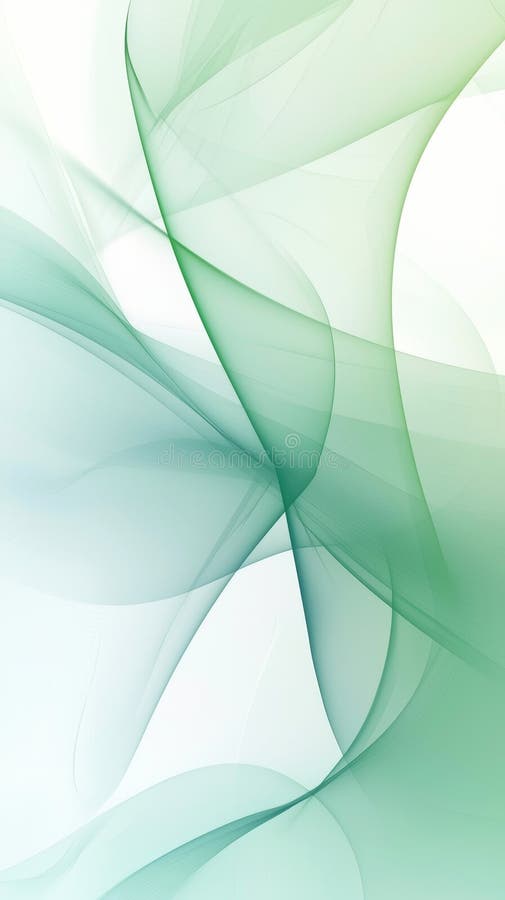 Smooth, Translucent Green Lines Gracefully Curve and Intertwine Against ...