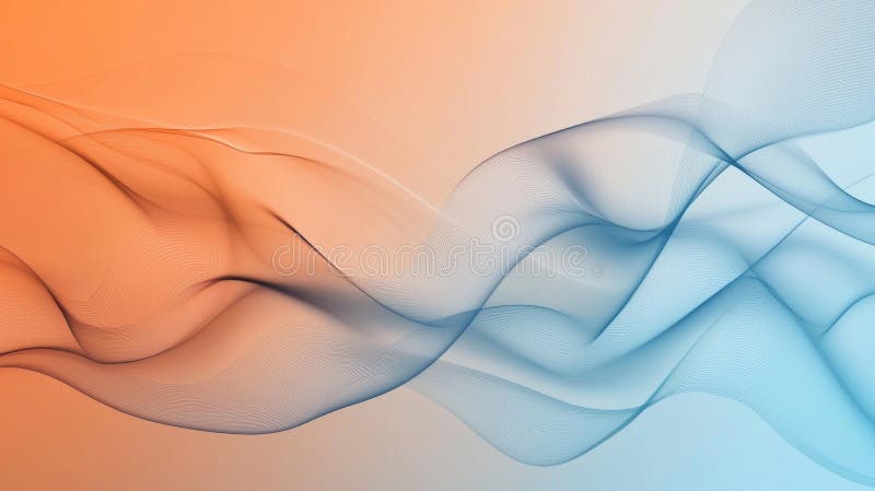 Smooth, Translucent Lines Intertwine and Flow, Creating a Dynamic Wave Pattern Against a Soft ...