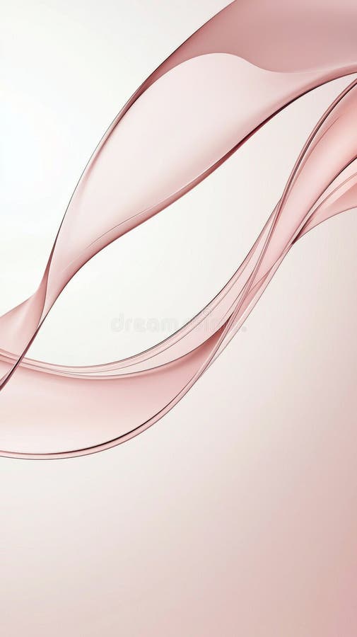 Smooth, Translucent Pink Ribbons Gracefully Intertwine, Creating a ...